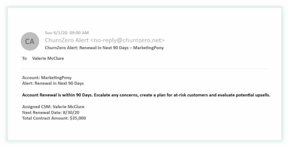 Automated Alerts For Customer Events - ChurnZero