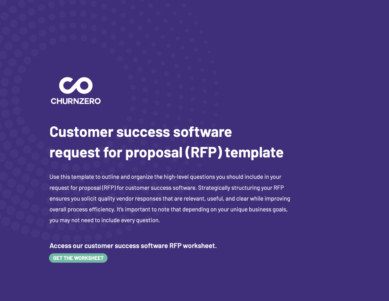 Customer Success Software Request for Proposal (RFP)Template - ChurnZero