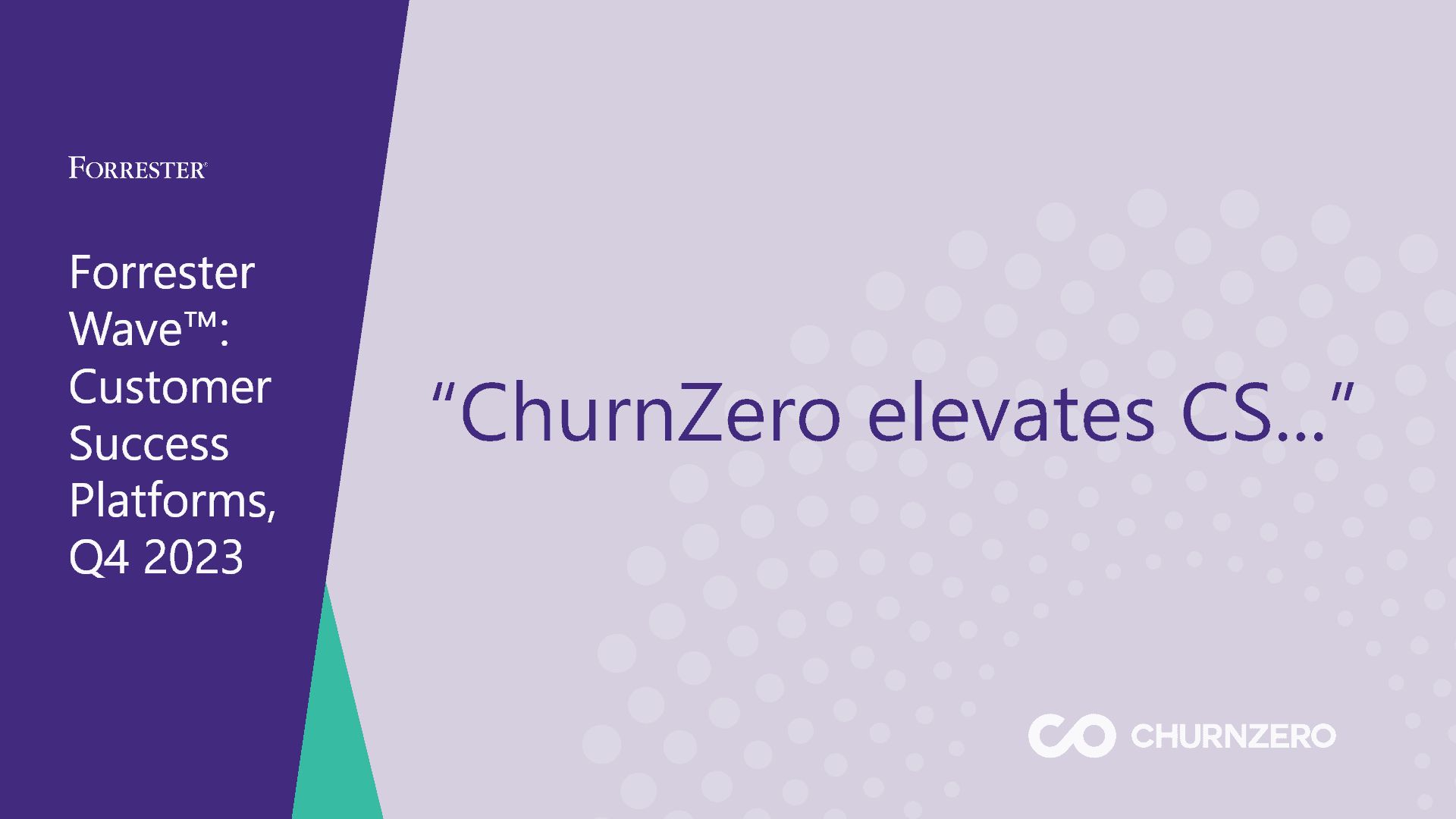 ChurnZero Strong Performer CS Platform in Forrester Wave™