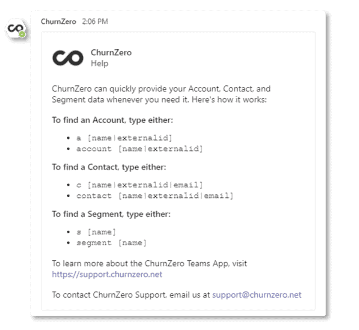 ChurnZero Slack and MS Teams chatbot integration - ChurnZero