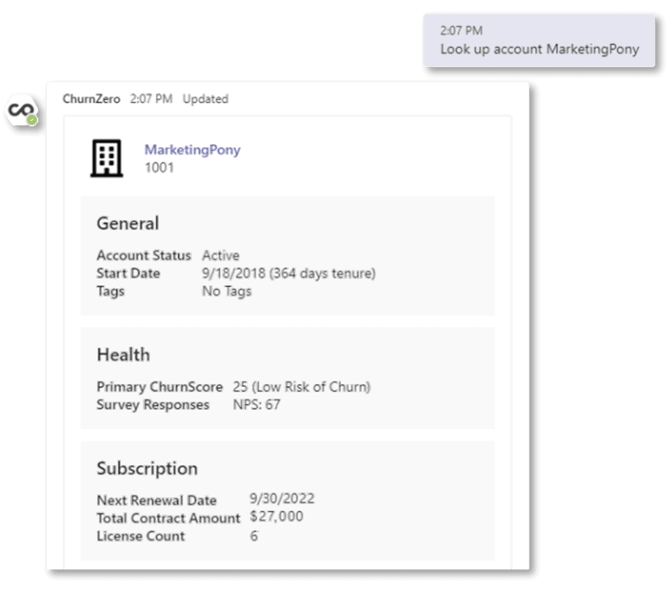 ChurnZero Slack and MS Teams chatbot integration - ChurnZero